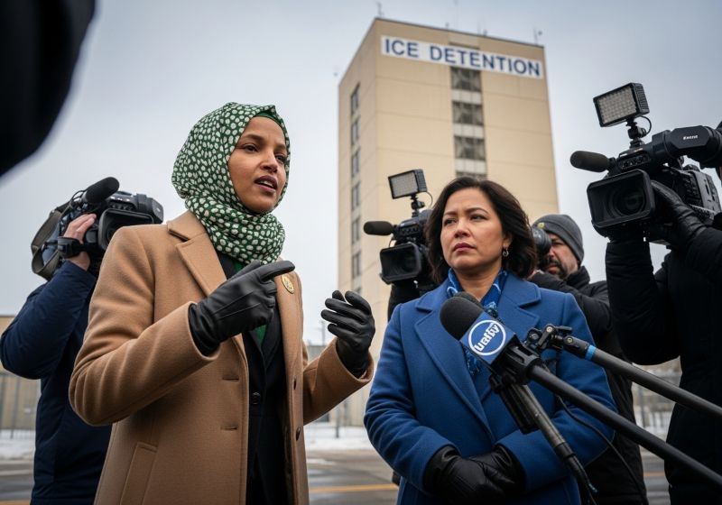 Ilhan Omar Kicked Out of ICE Detention Center After Drama | For The ...